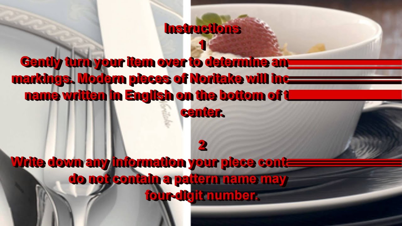 How to Identify Noritake Patterns