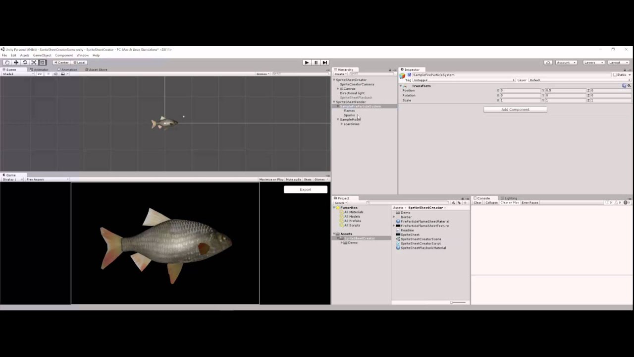 Unity Sprite Sheet Creator Demo