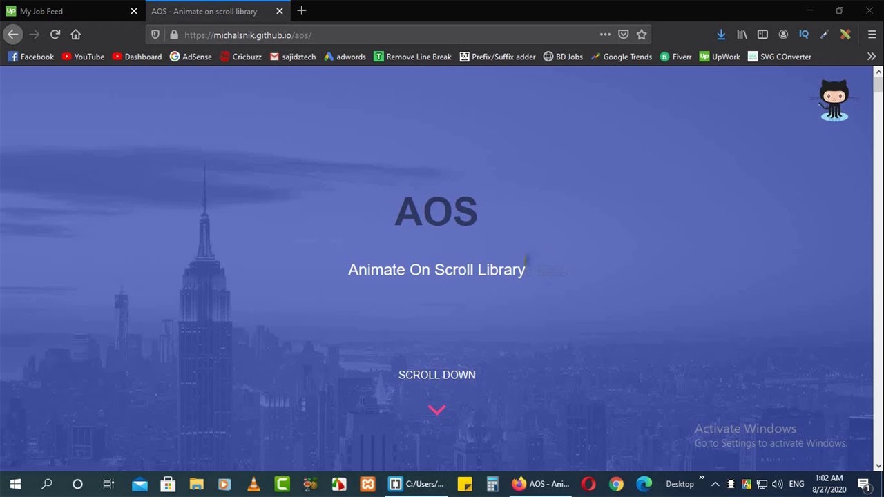 Animation on scroll with jQuery-Front End Web Development
