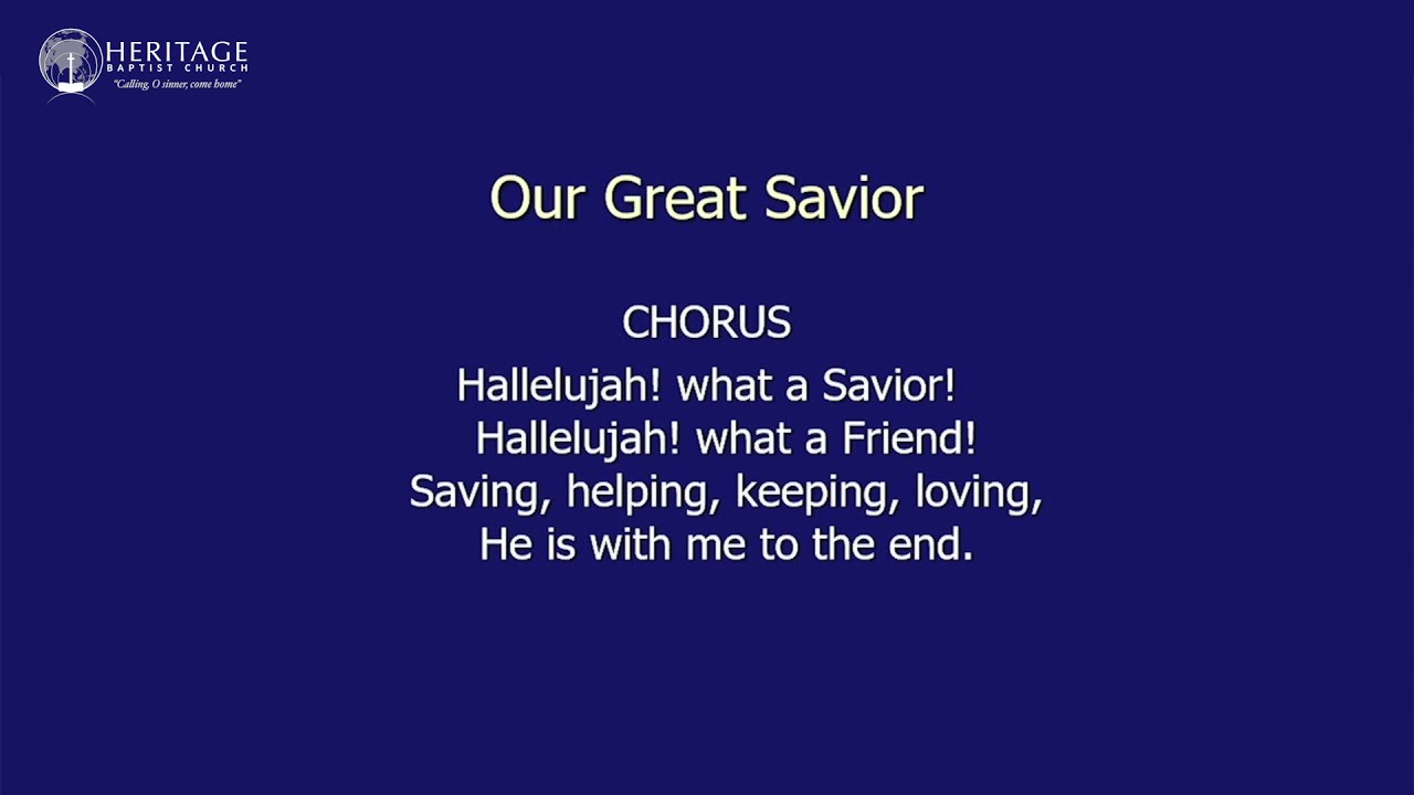 Our Great Saviour