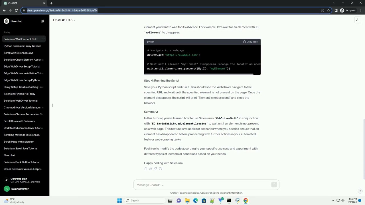selenium wait until element not present