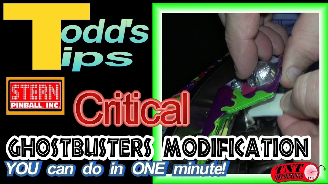 #1210 Stern GHOSTBUSTERS Pinball Machine CRITICAL FIX you HAVE TO DO! TNT Amusements