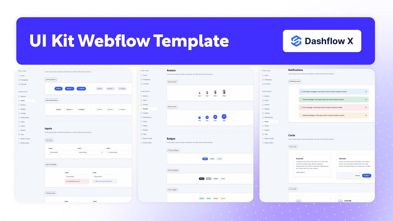 UI Kit Website Template | Dashflow X - BRIX Templates