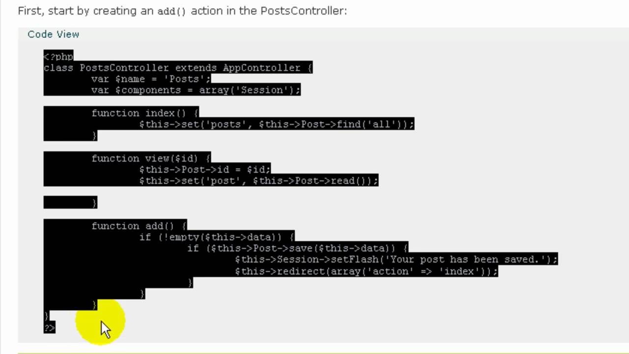Cakephp Tutorial 09 - Blog tutorial part 9 ENG
