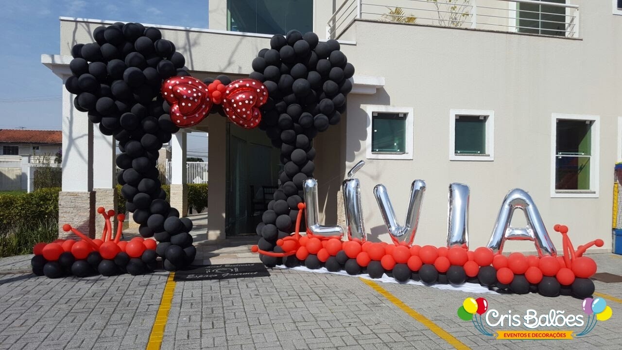 Festa Infantil Minnie com Balões  - Cris Balões
