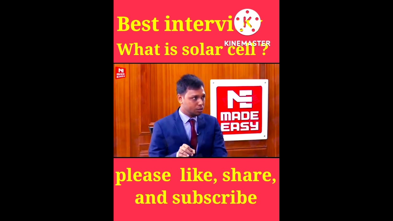 ##what is solar cell its applications? 🙏🙏electrical engg best interview ##