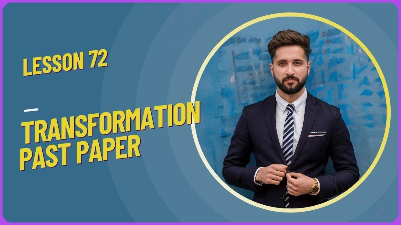 Lesson 72 Transformation Past Paper Practice