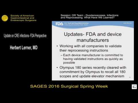 Update on CRE infections - FDA perspective