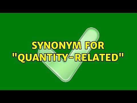 Synonym for "quantity-related" (4 Solutions!!)