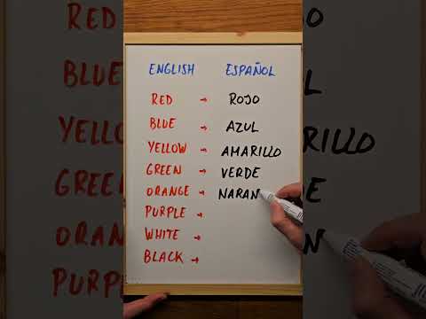 Spanish colors vocabulary #learnspanish