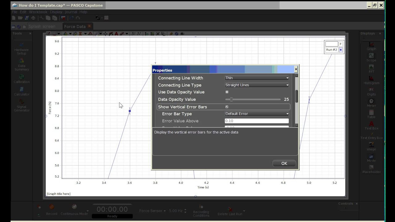 Show Error Bars (Capstone)