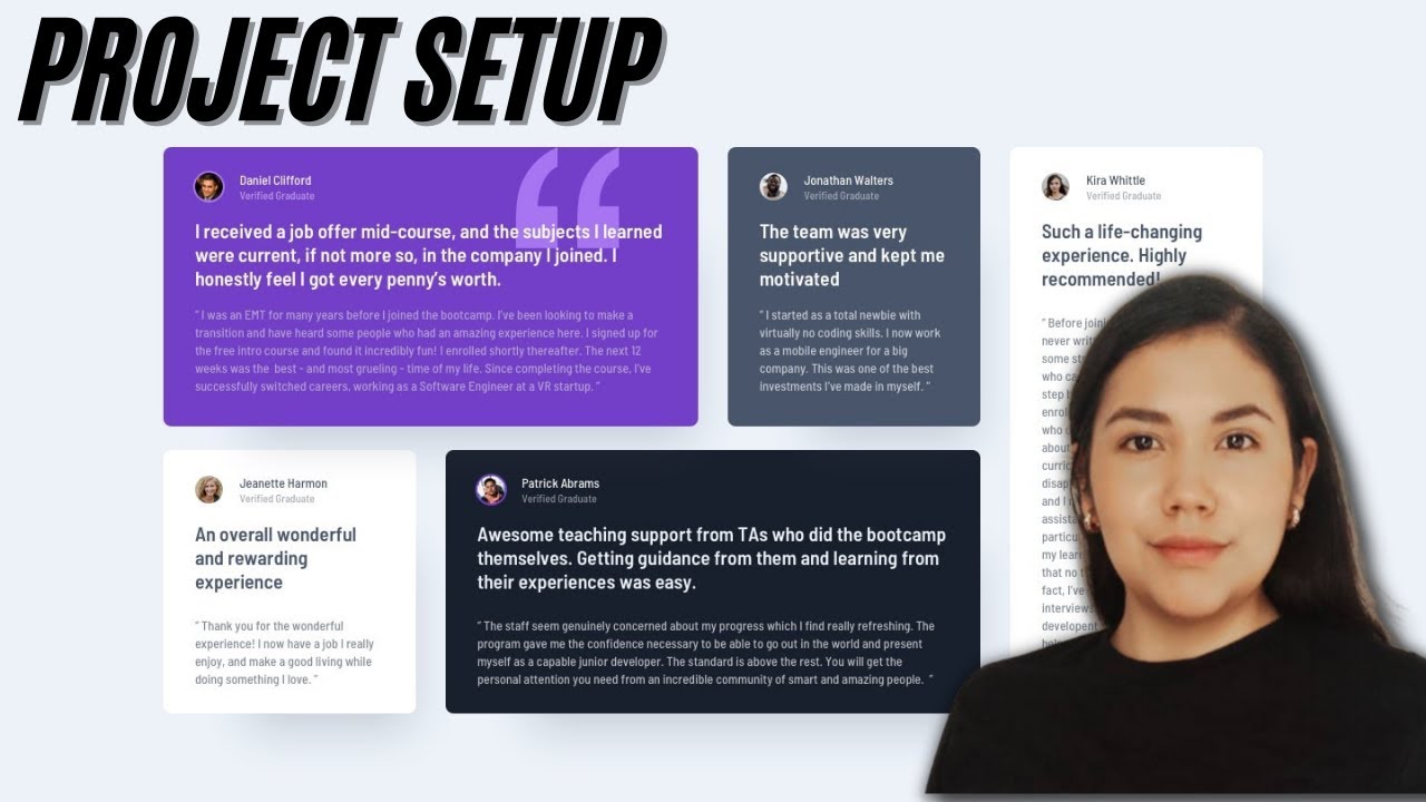 Testimonials Grid Section - Front end mentor challenge | Coding Project Setup