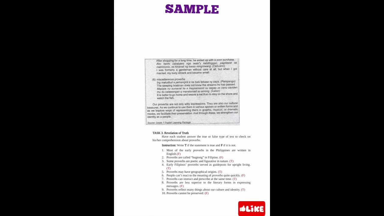 DLP - ENGLISH (GRADE  7),  1st Quarter