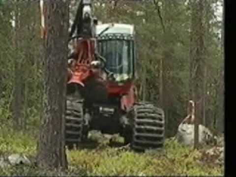 Tracked and wheeled forest harverster