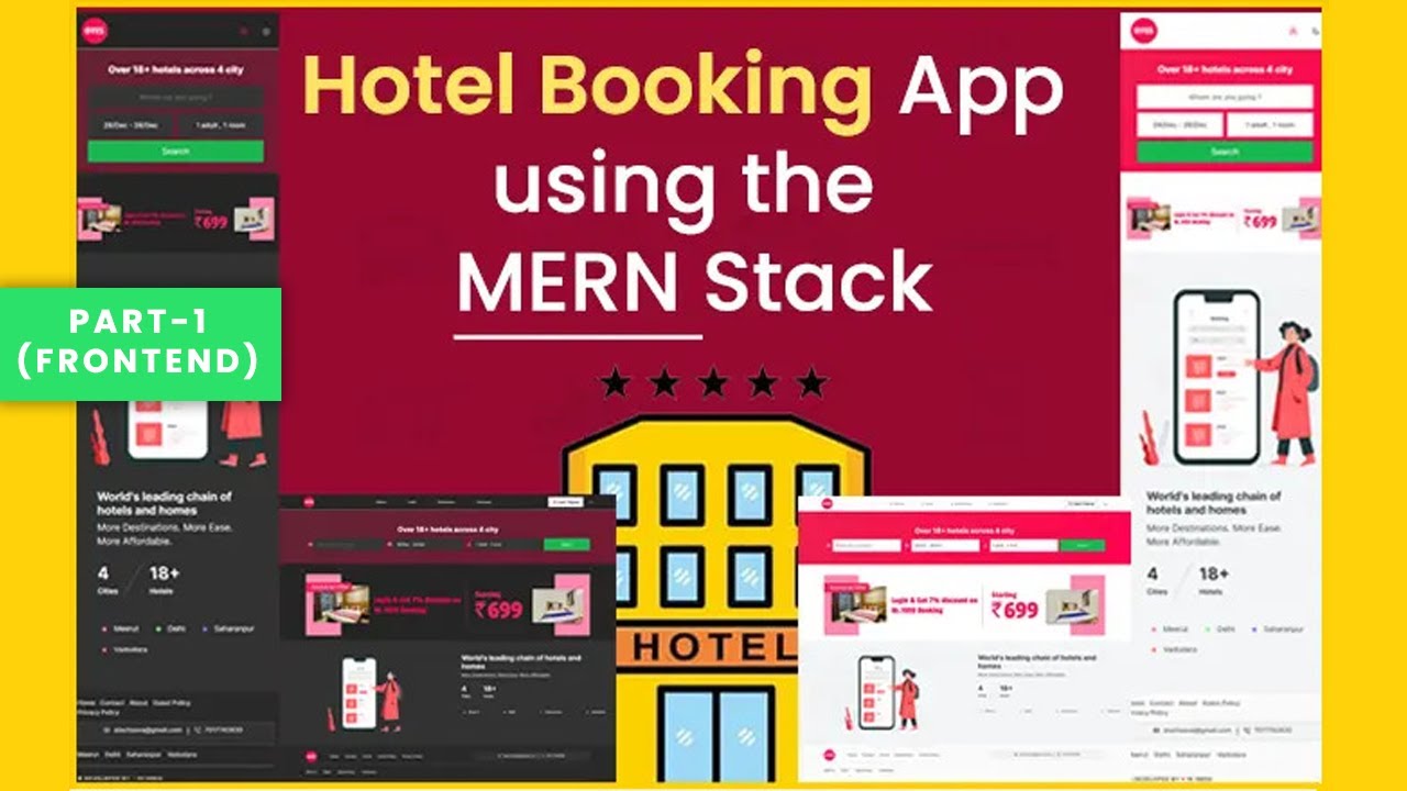 Hotel Booking React App | React Application | React Hotel Booking | PART-1