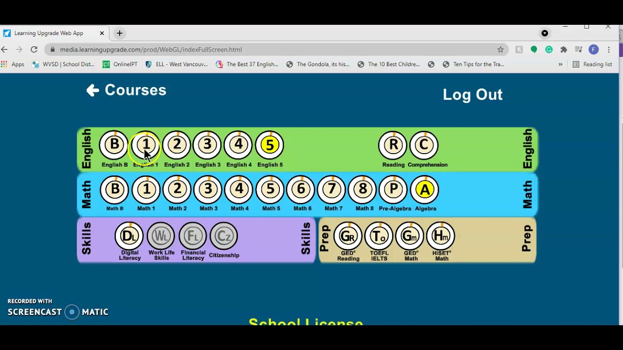 Learning Upgrade Log In Video
