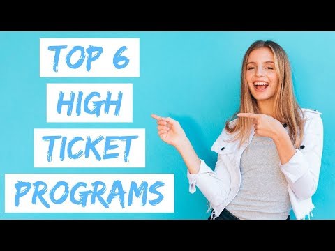 UP TO $7,000 PER SALE! TOP 6 HIGH TICKET AFFILIATE PROGRAMS 2021!