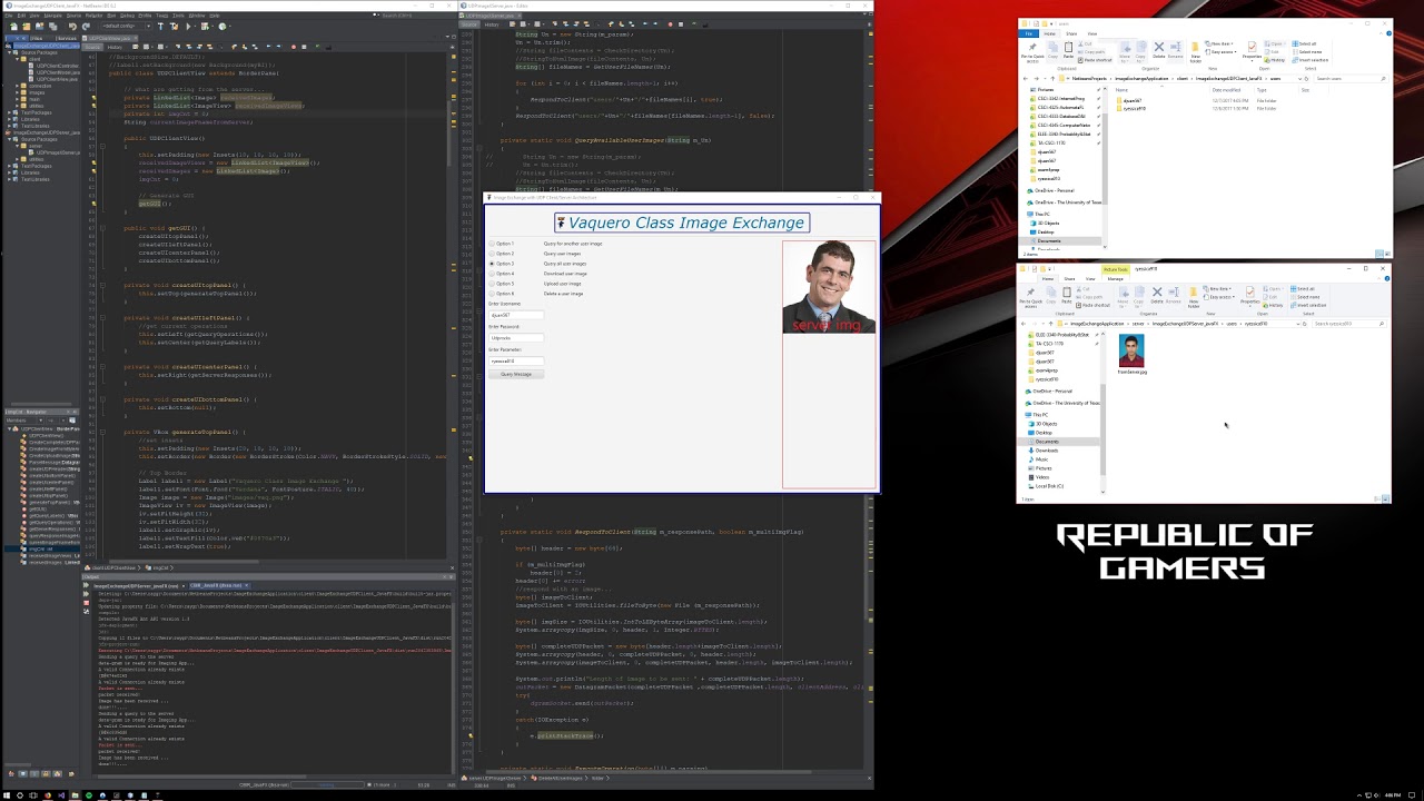 Image Exchange Client/Server Application
