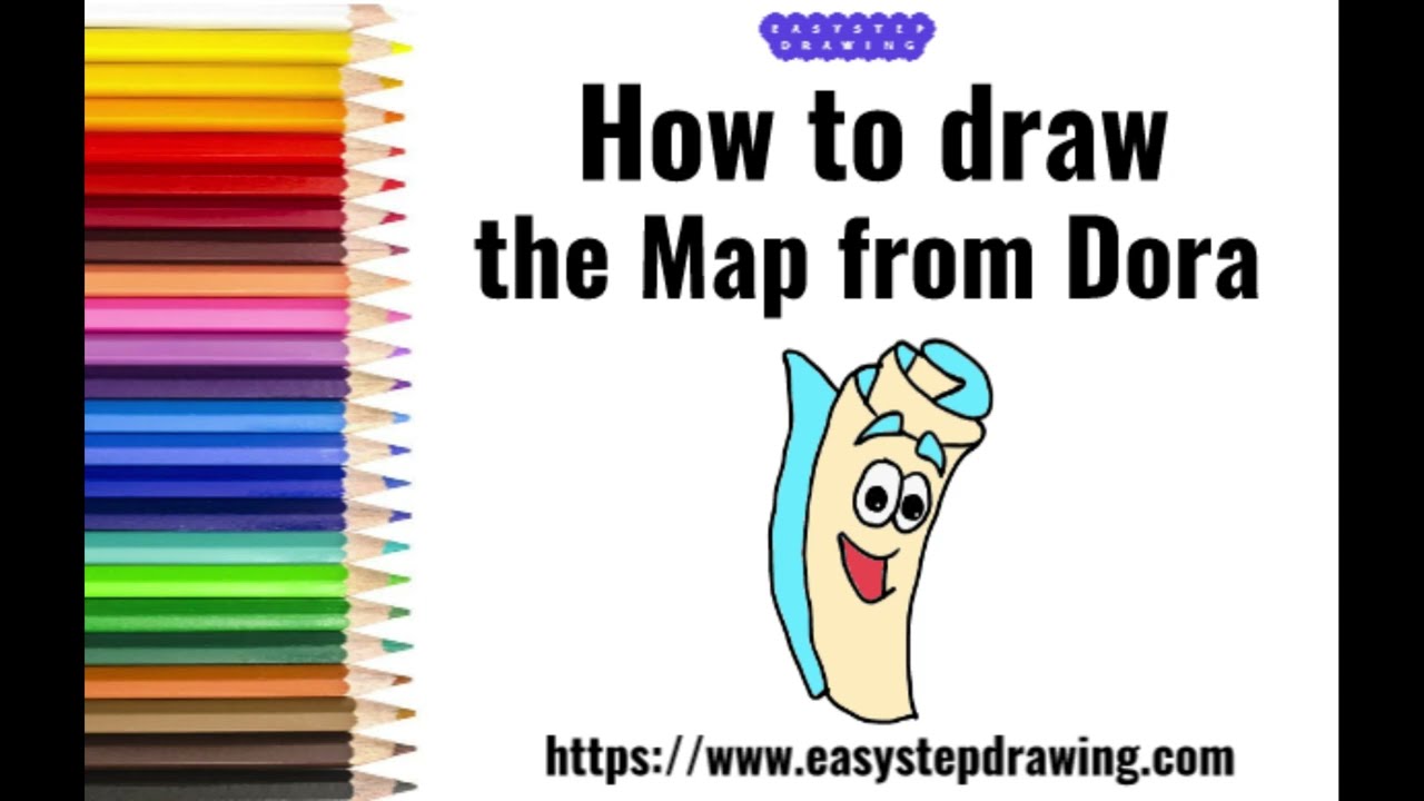 How to draw the Map from Dora | easystepdrawing