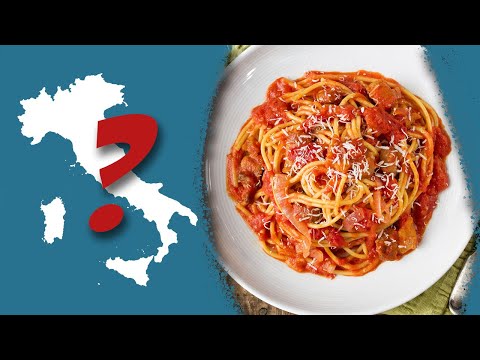 Map of the regional Italian pasta