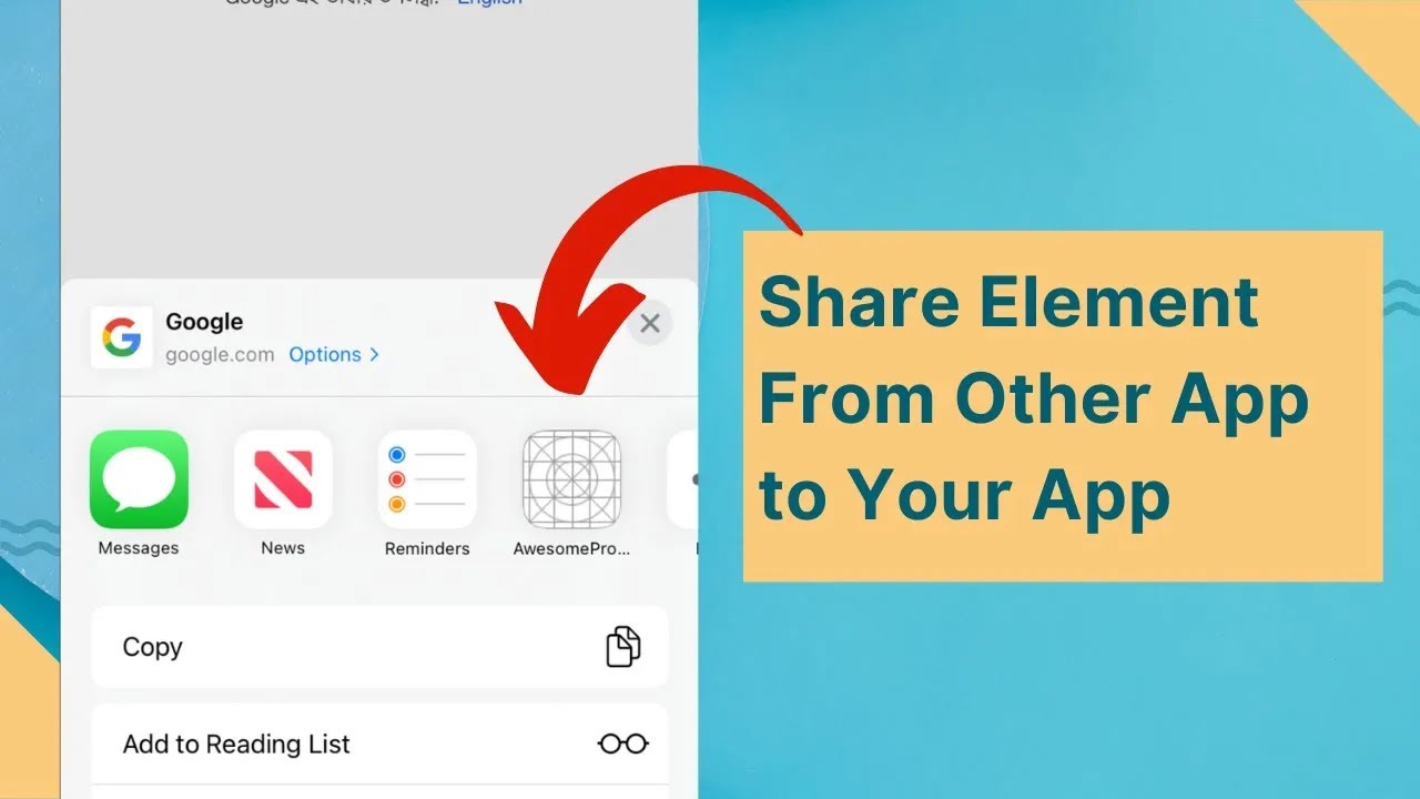 integrate react native share menu iOS