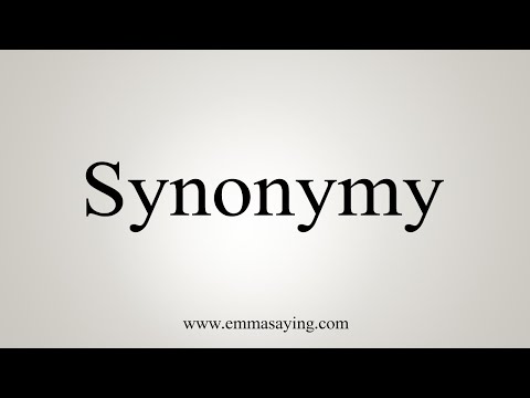 How To Say Synonymy