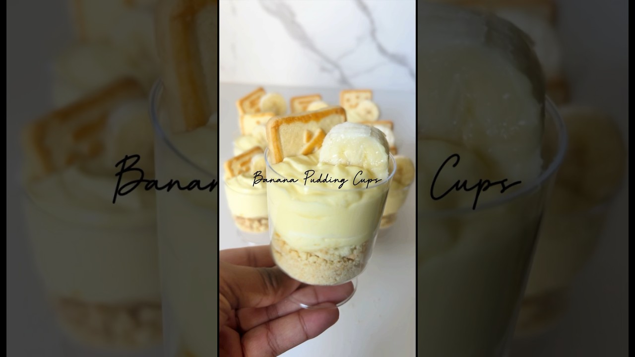 Banana Pudding Cups 🍌 #dessert #bakewithme #dessertcup #bananapudding