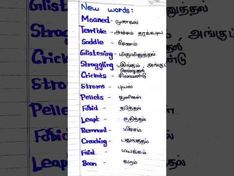7th-ENGLISH -TERM-1-Prose-2-The wind on Haunted Hill-New words in english and tamil.
