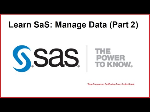 Learn SAS: Manage Data (Part 2)