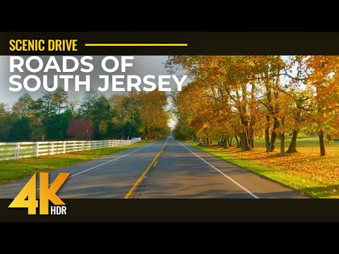 Fall Foliage Season Scenic Drive 4K HDR - South Jersey Local Roads Taking on Autumn Colors