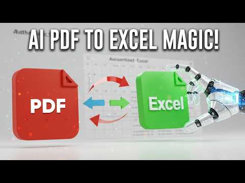 How to get data from a PDF into an Excel with AI