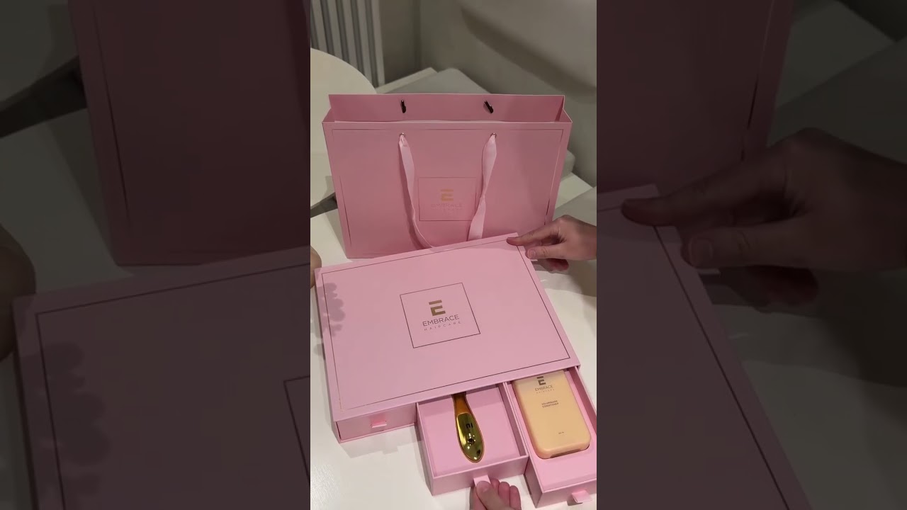 Luxury Pink Drawer Gift Box 🎀 | Premium Packaging Set with Ribbon Handle Shopping Bag