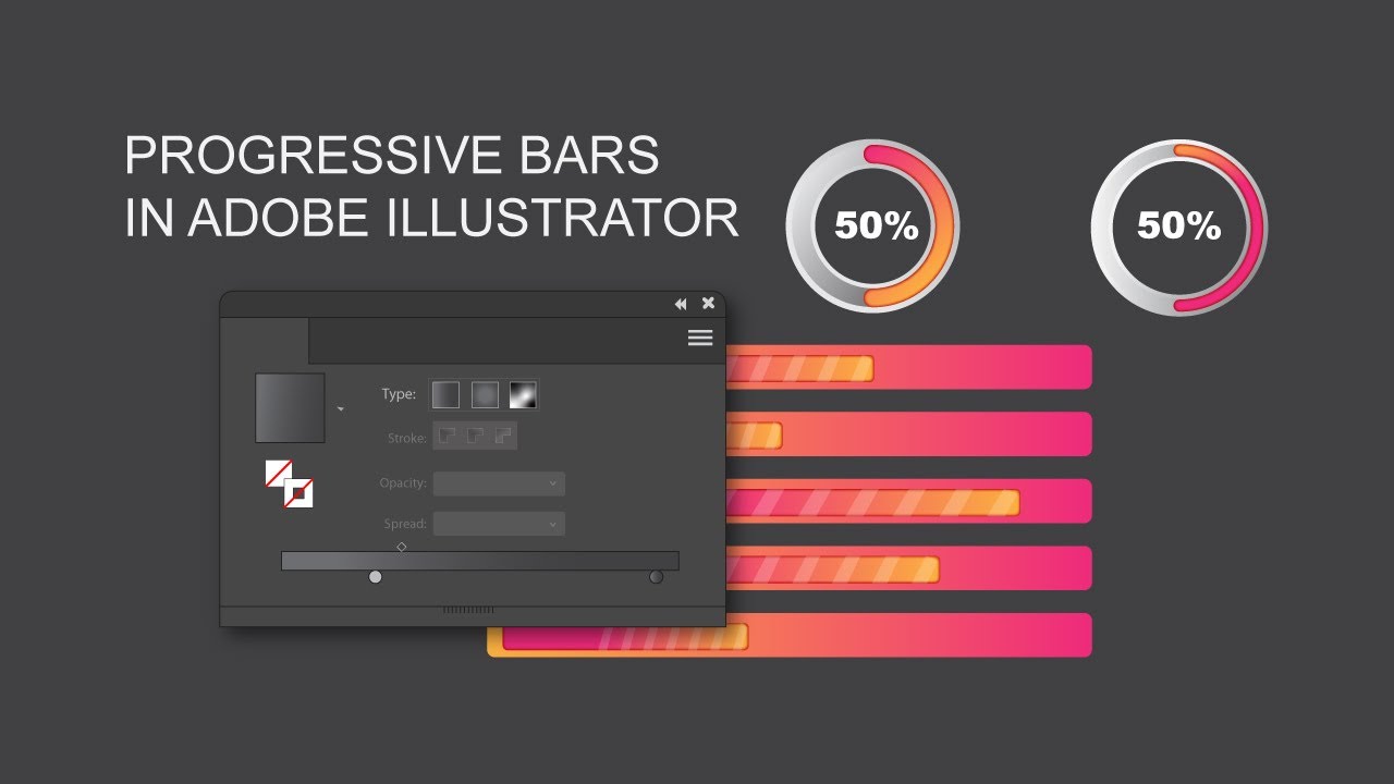 HOW TO CREATE PROGRESSIVE BARS IN ADOBE ILLUSTRATOR