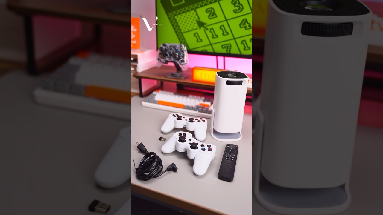 Game and watch movies at the same time—double the fun! 🎮🎬P30 MAX Smart Projector Game Controllers