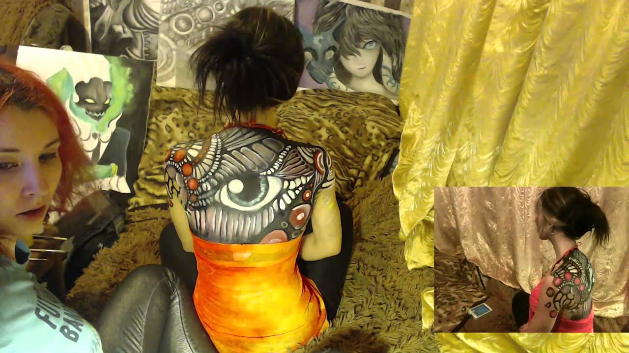 Body paint on russian girl RU|Engl - 2 / 2