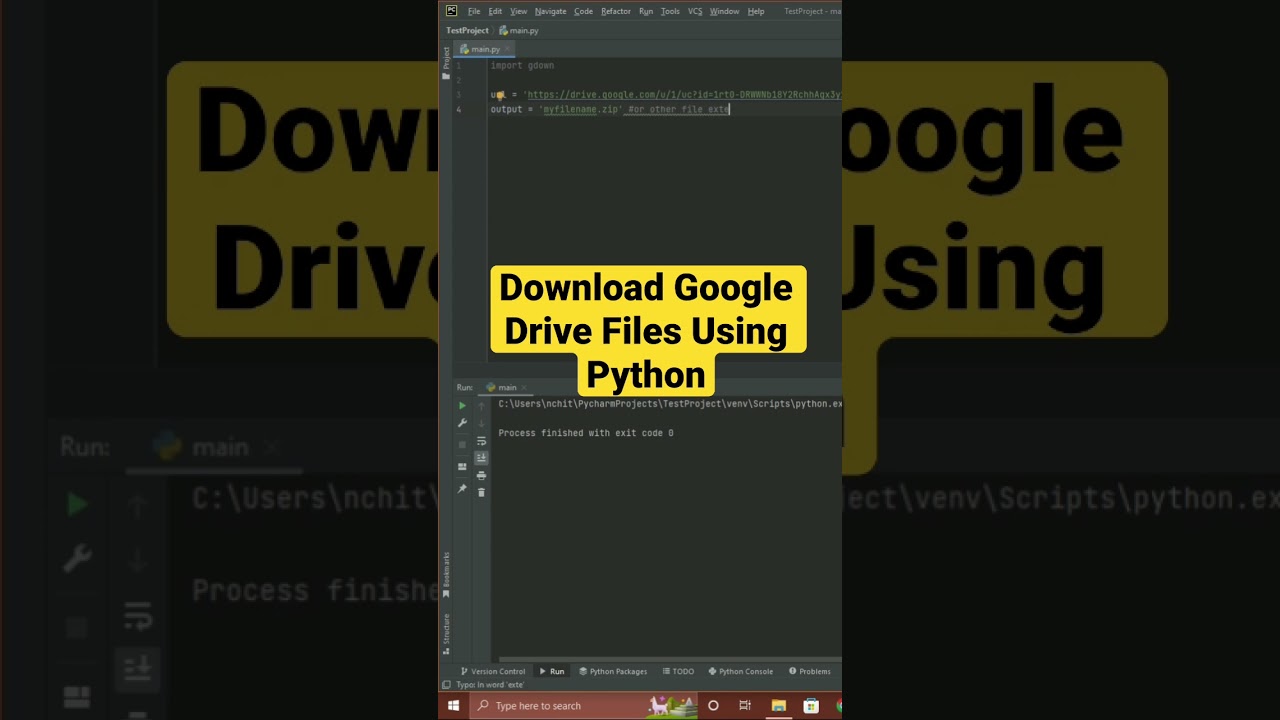 Download Google Drive Files Using Python