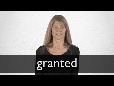 GRANTED definition and meaning | Collins English Dictionary