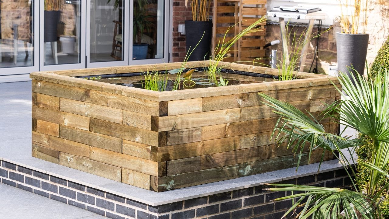 Hoe je een verhoogde tuinvijver van WoodBlocX bouwt