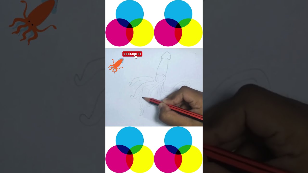 INCREDIBLE SQUID DRAWING THAT WILL WOW EVERYONE! FANTASTIC SQUID DRAWING THAT YOU HAVE TO SEE!
