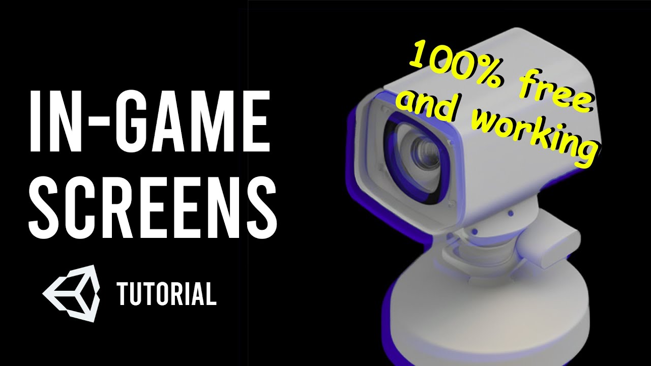 how to add in-game screens (CCTV, security camera) in unity