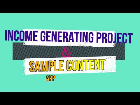 Income Generating Project Sample with content approved