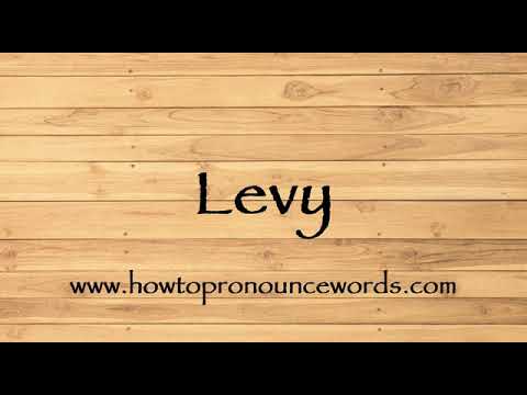 How To Pronounce Levy ? How To say Levy New Video