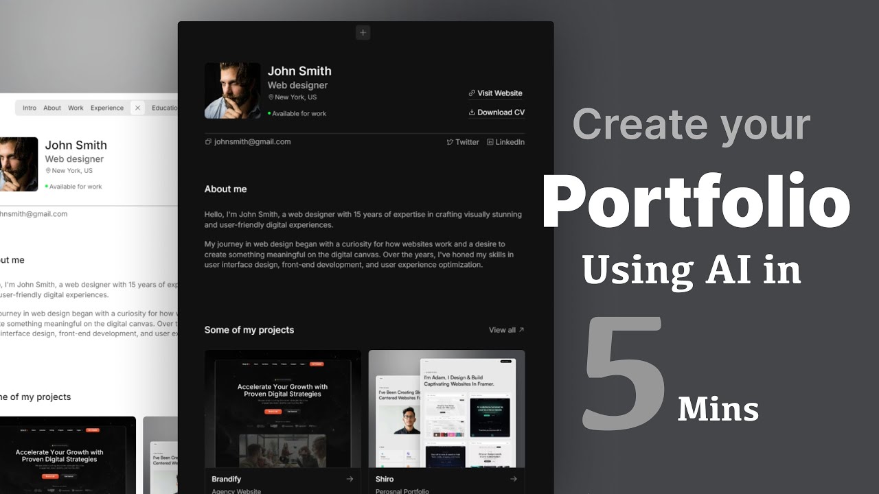 Create a Stunning UX Design Portfolio with AI in Just 5 Minutes!