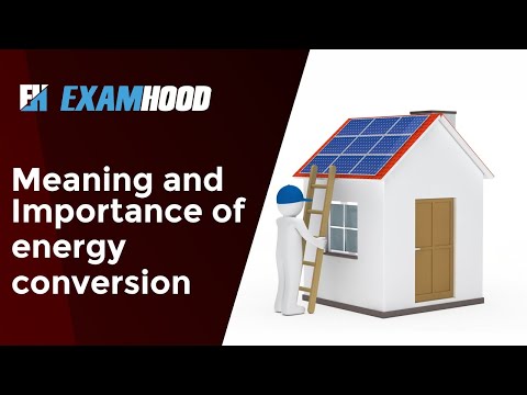 Meaning and importance of energy conversion