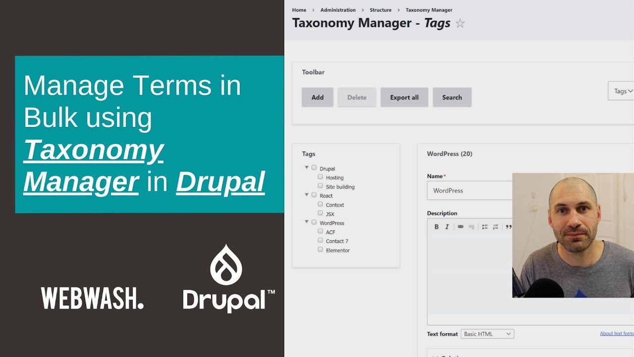 Manage Terms in Bulk using Taxonomy Manager in Drupal