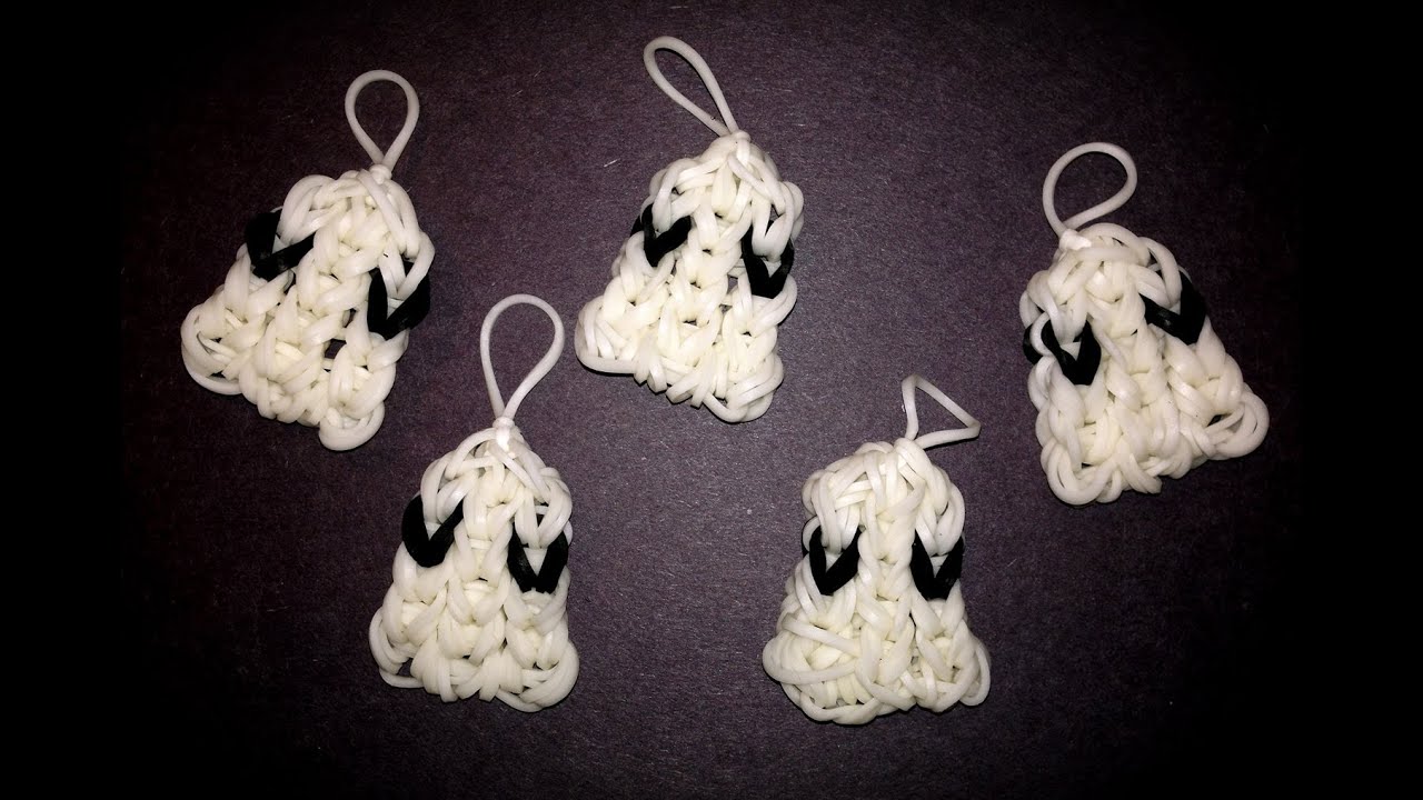 Rainbow Loom Ghost Charm for Halloween