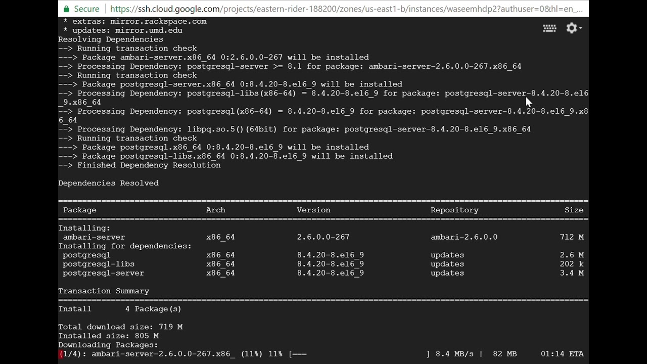 Creating Hadoop Environment using Google Cloud Virtual Machine (CentOS).