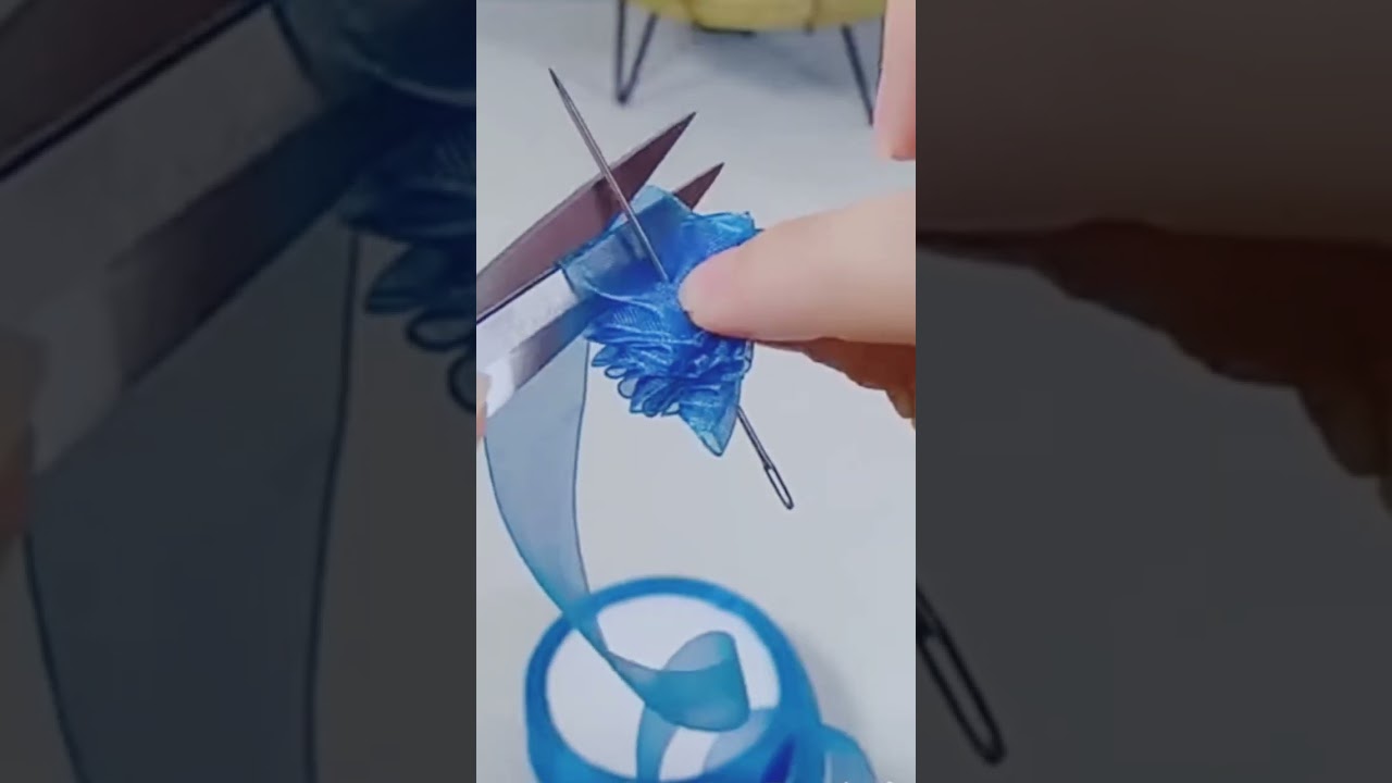 Cara membuat mawar pita #ribbonflowermaking #ribboncraft @needleart6863