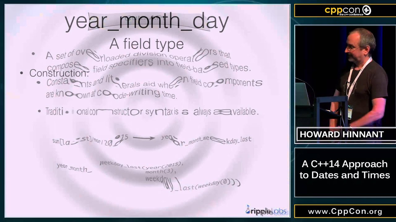 CppCon 2015: Howard Hinnant “A C++14 approach to dates and times