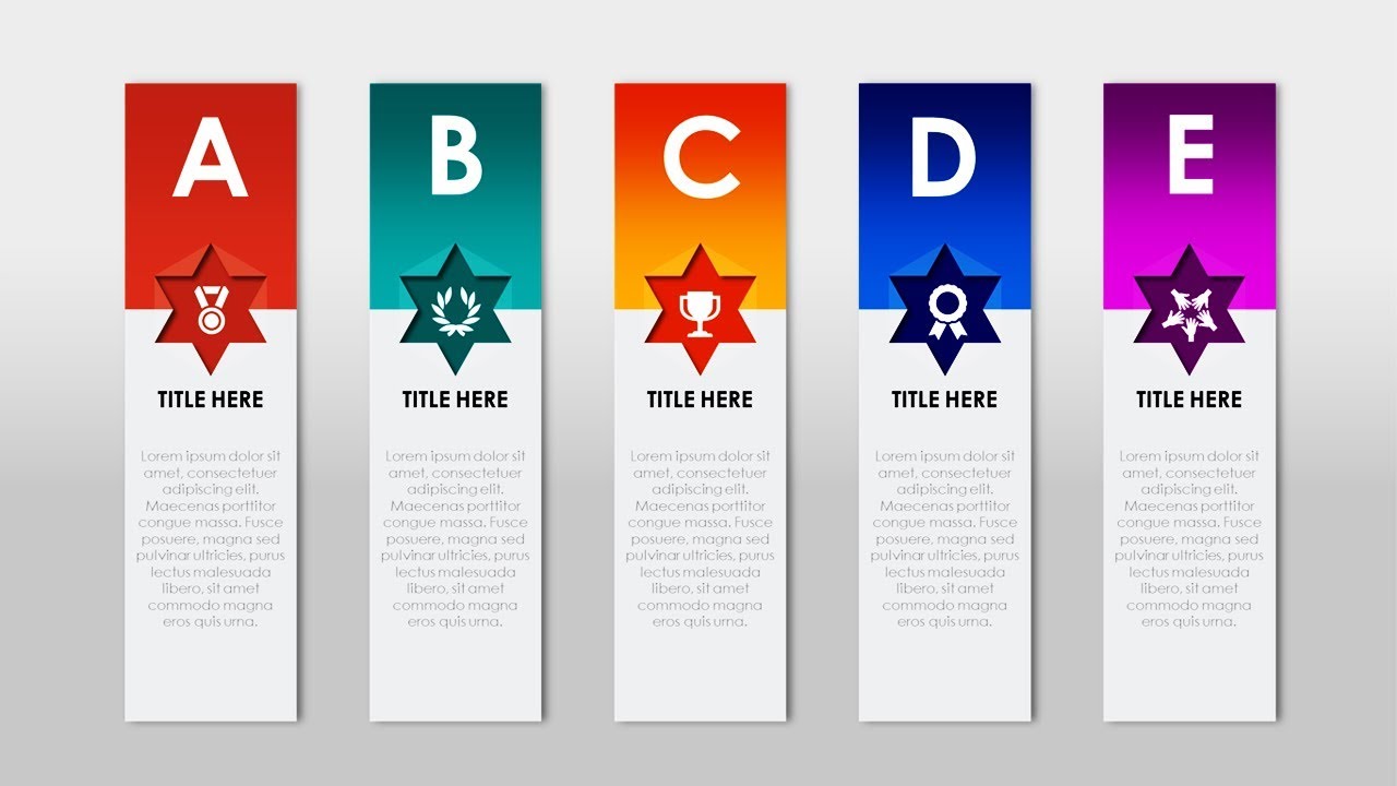 How to Create 5 Options Infographic Slide in PowerPoint